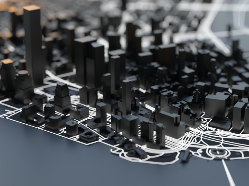 3D Map Generator - World Map 3D Export to GLTF